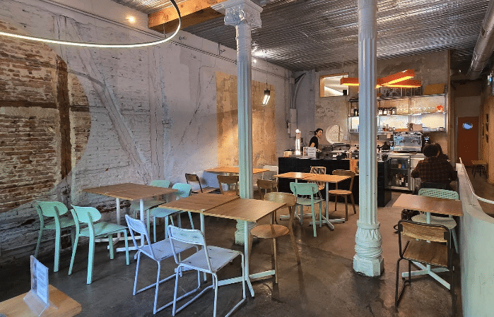 ¡Mesas tipo cafetería en excelente estado! 16uds - Maquinaria de ...